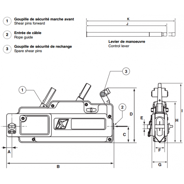 Manual wire rope winch - Tirfor® T500 - Levagemanutention.com