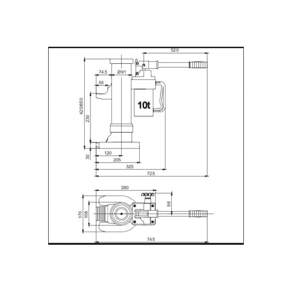 Hydraulic leg jack - RMH - Levagemanutention.com