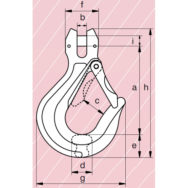 Single hook with clevis pin grade 80 -Levagemanutention.com