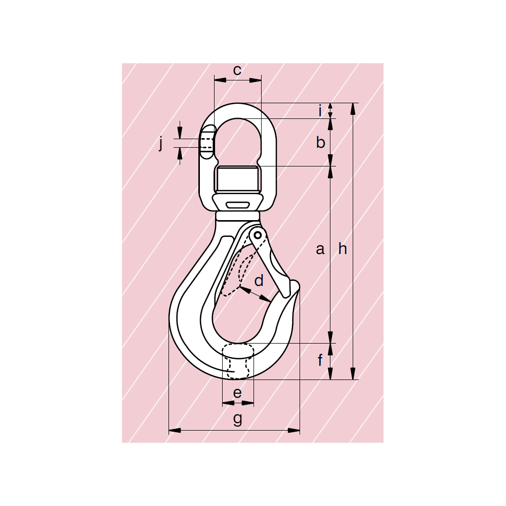 Single hook with swivel grade 80 - CSE - Levagemanutention.com