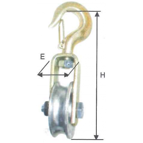 Clevis pulley - rea aluminium rope - Levagemanutention.com