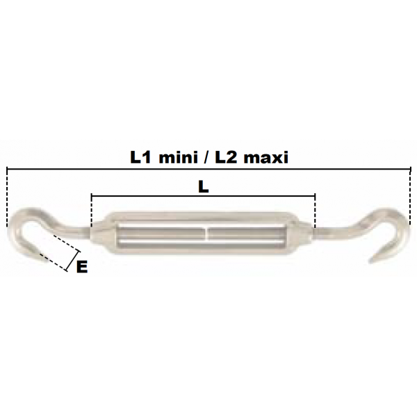 Stainless steel hook tensioner - Levagemanutention.com