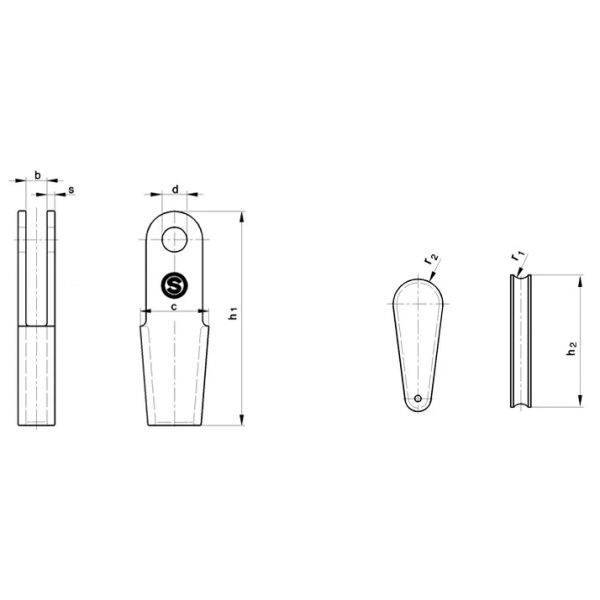 BOITES A COIN SYMETRIQUES AVEC CALE DIN 13411-7