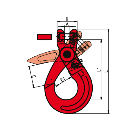 Crochet à Chape Automatique Grade 80 | 6 - 32 mm | Levage Manutention