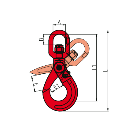 Crochet à Emerillon Automatique Gr 80 | 6 - 32 mm | Levage Manutention