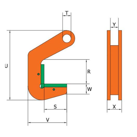 Crochet de levage pour tuyaux acier et béton