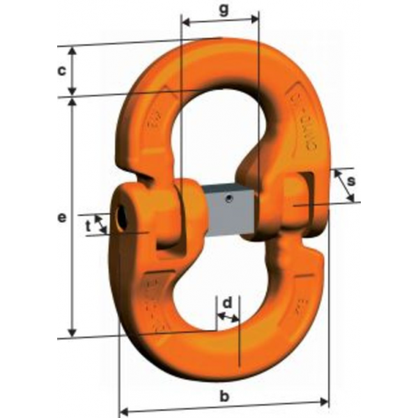 Maillon de jonction pour chaîne non démontable grade 100