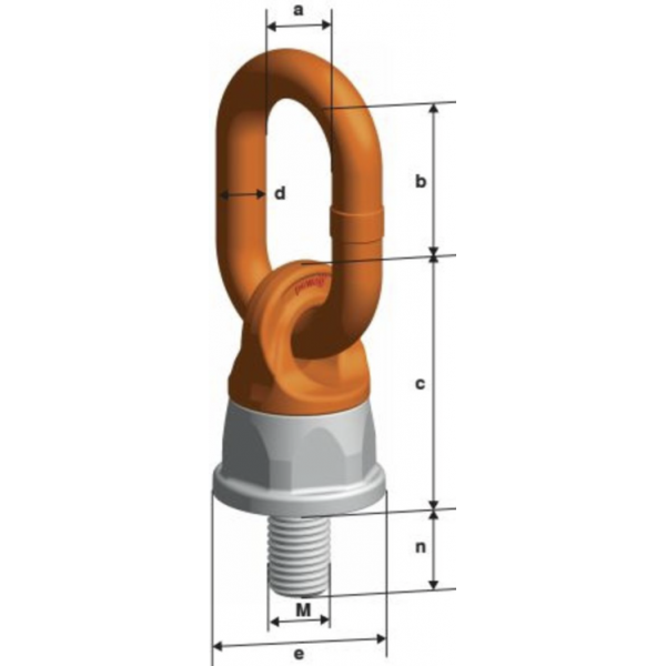 Anneau de levage articulé à roulement et maillon | Levage Manutention