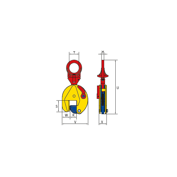 Pince de levage verticale pivot et came extra-dur | Levage Manutention