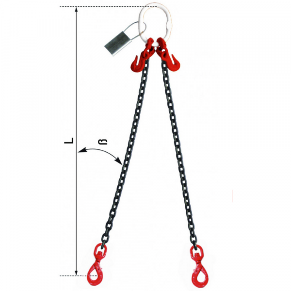 Élingue chaîne 2 brins PRO sur-mesure – Résistante | Levage Manuten...